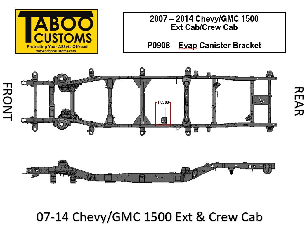 Chevy/GMC 1500 Evap Canister Bracket Kit | Store | Taboo Customs
